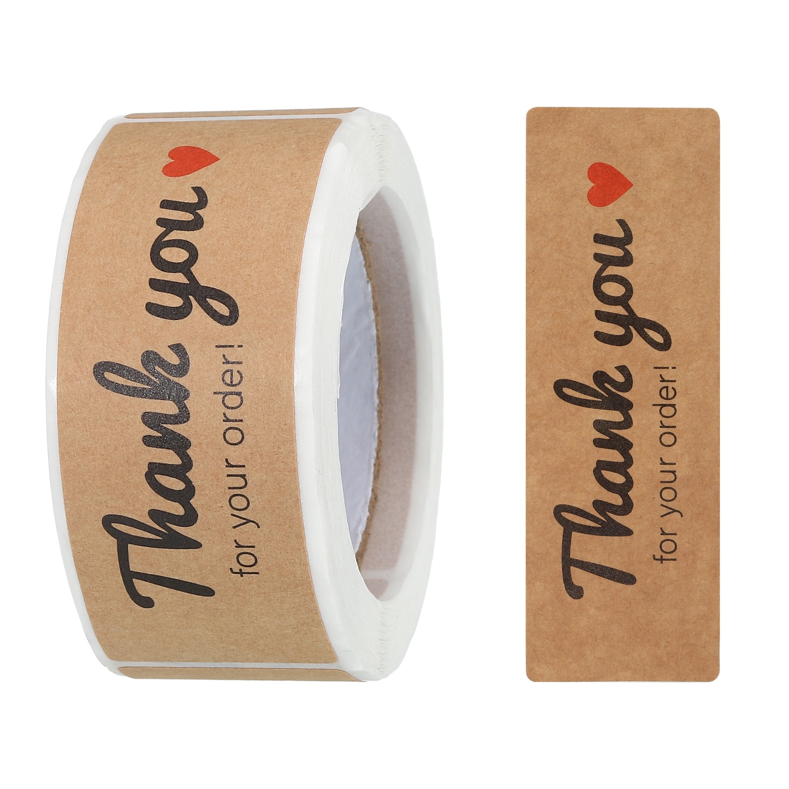 Thank You for Your Order Stickers 1x3 Inch 1 Roll Adhesive Rectangle ...