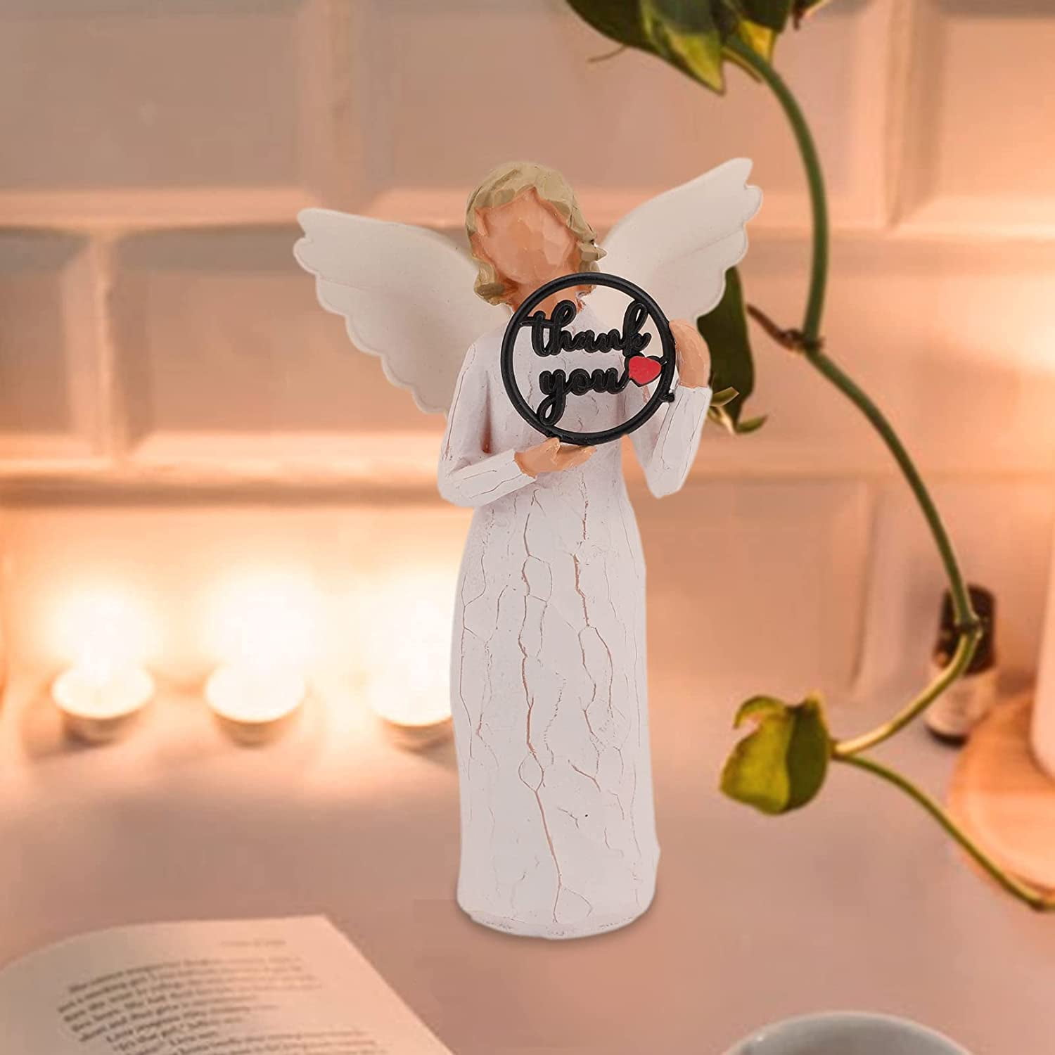 Thank you Angel Guardian Angel Figurine Hand Carved Angel Sculpture ...