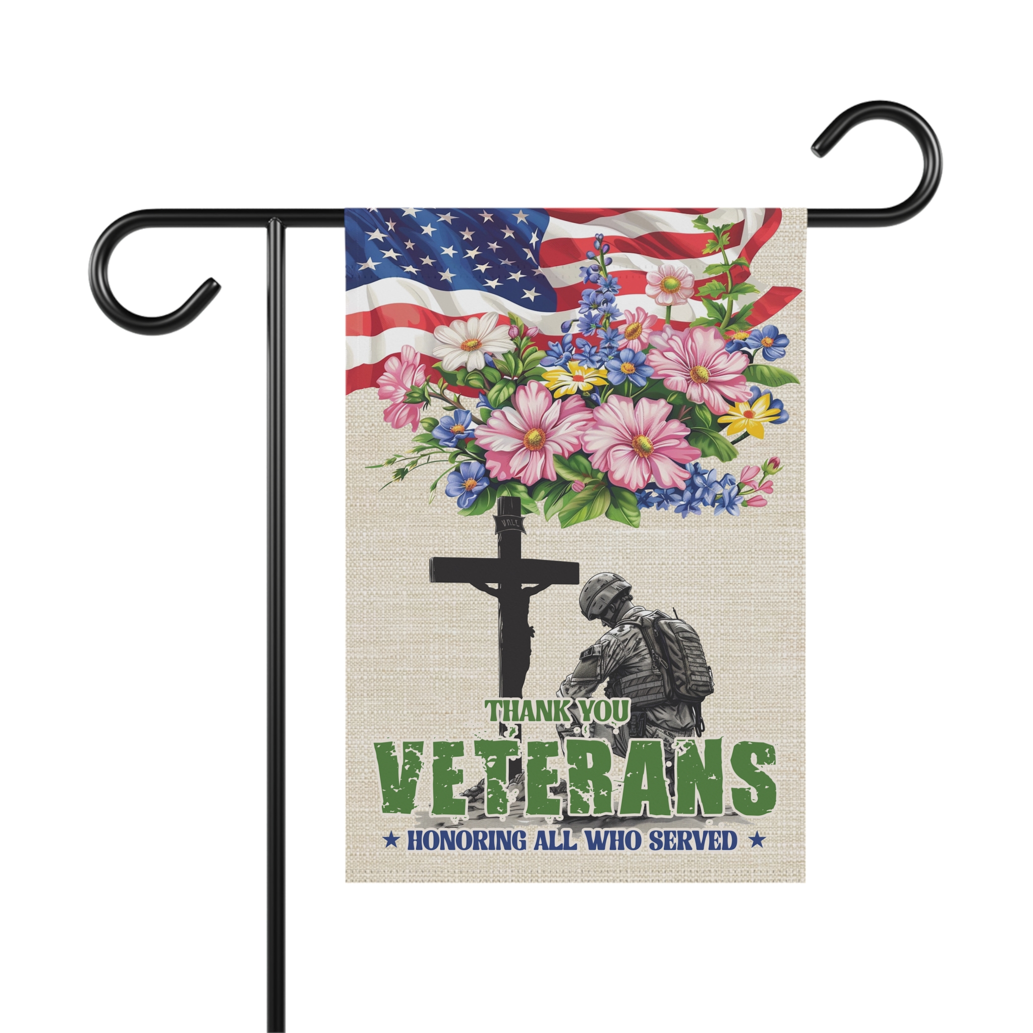 Thank you Memorial Day Flag, Patriotic Us Veteran Soldier Flag ID-0329 ...