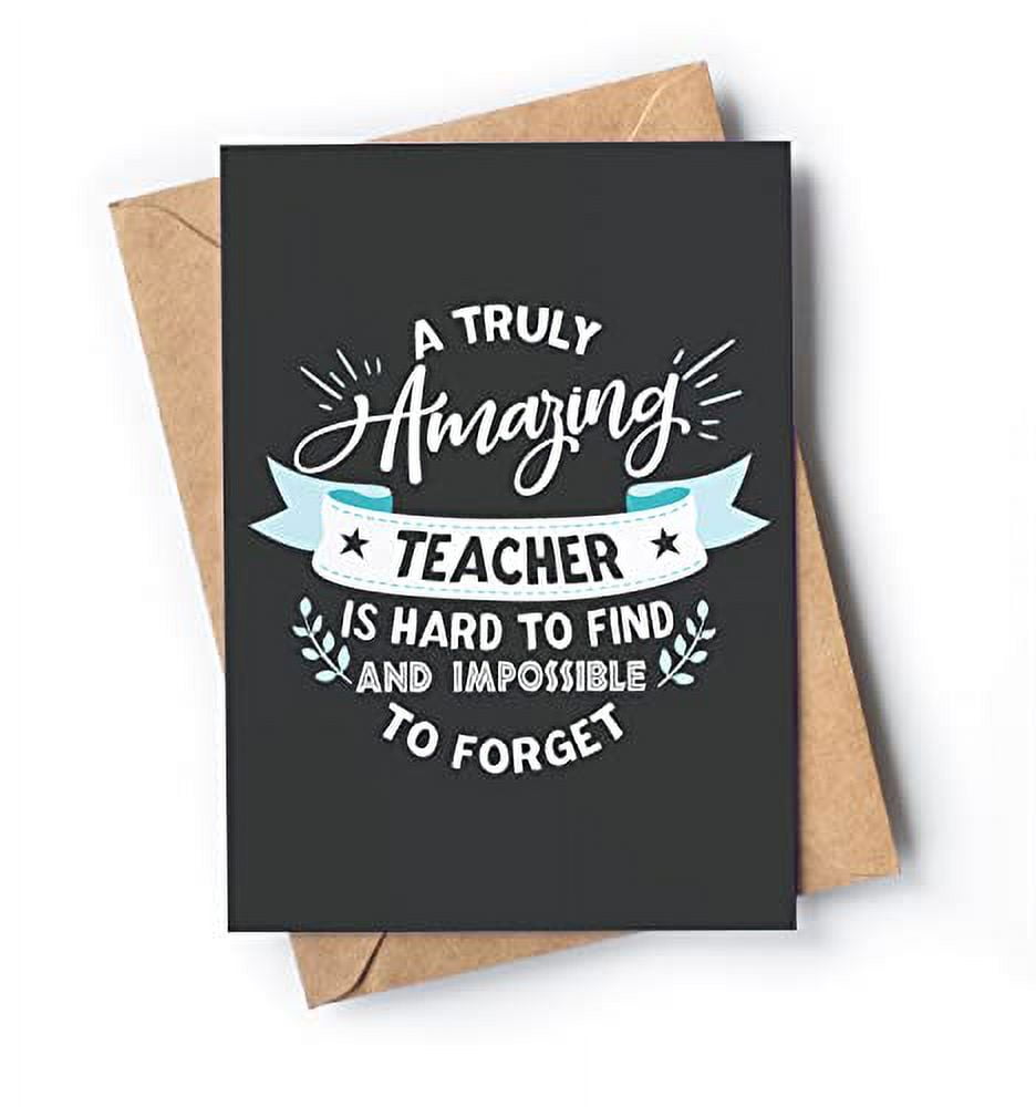 Thank you card for Teacher | Awesome appreciation card for men or women ...