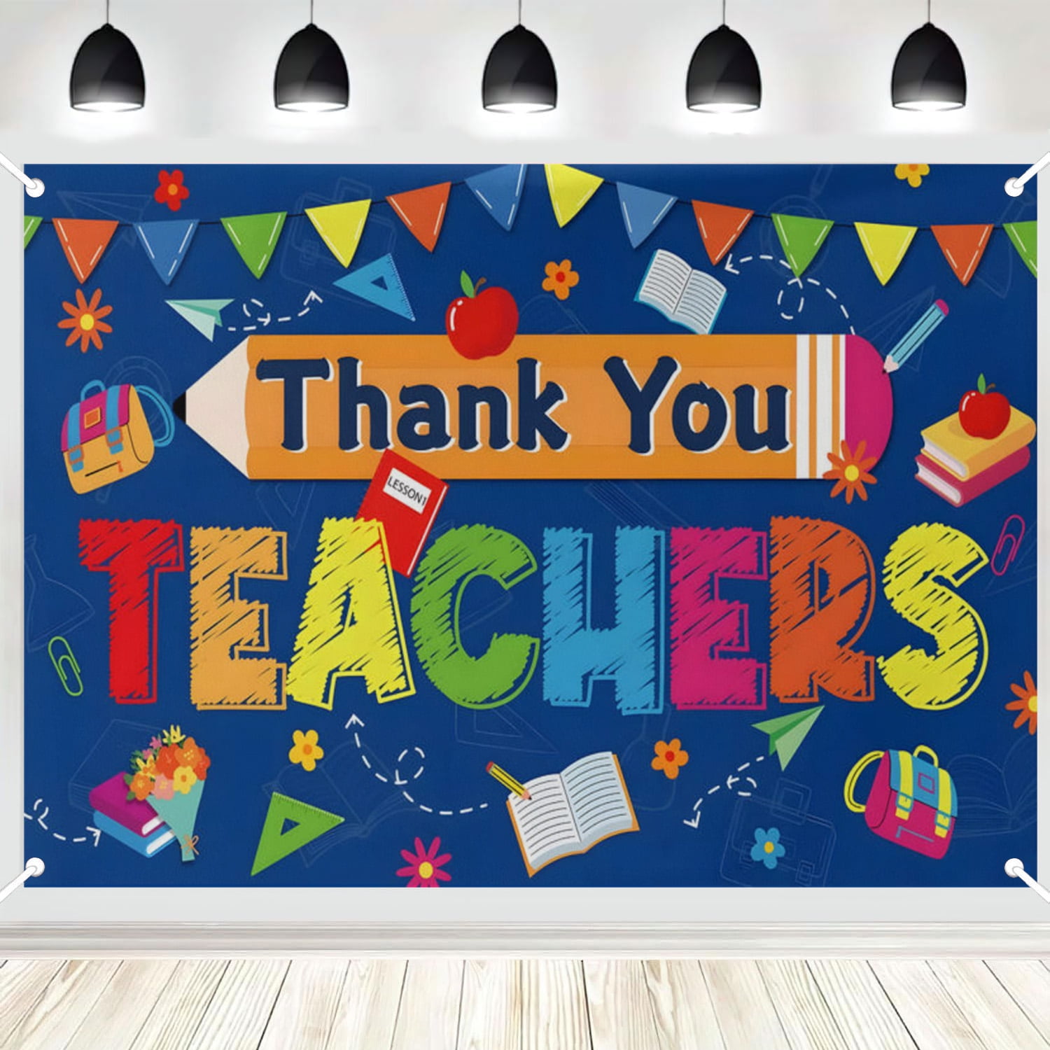 Thank you teachers Backdrop Large Size Thank you teachers Banner for ...