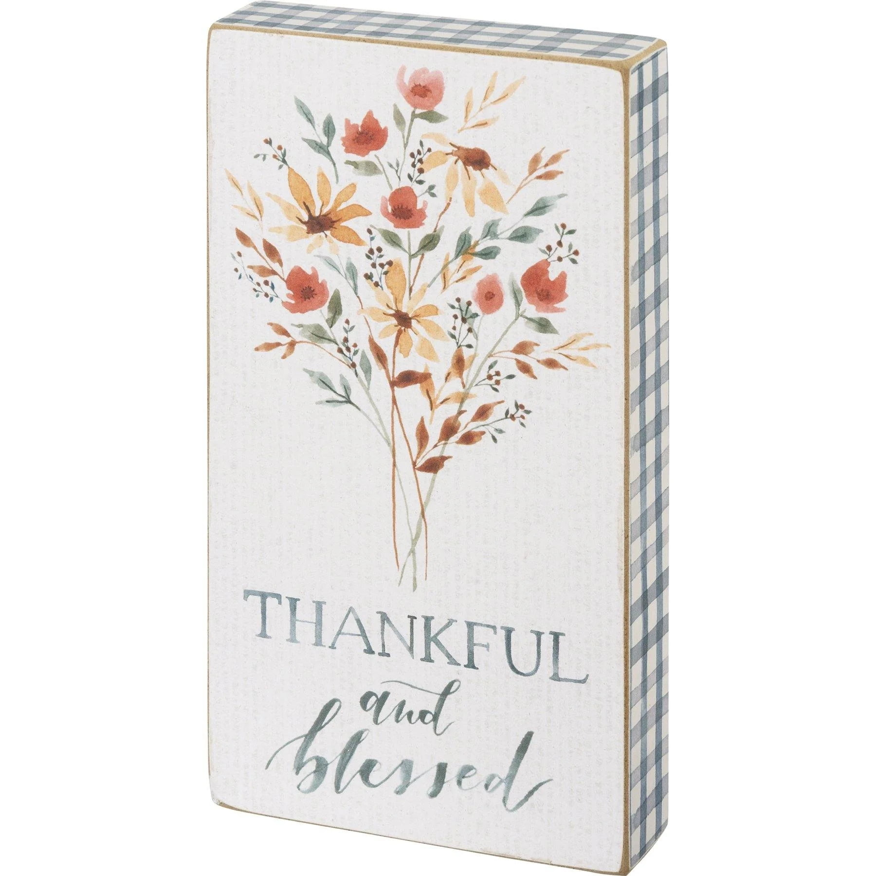 Thankful And Blessed - Block Sign - Walmart.com