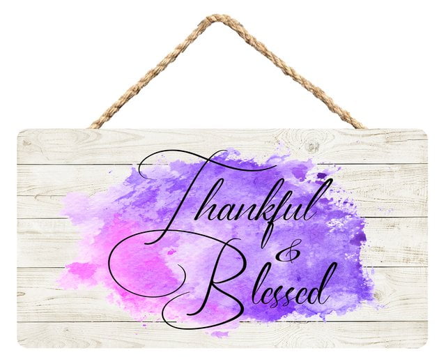 Thankful And Blessed Wooden Plaque For Home Bedroom Farmhouse Wall Art ...