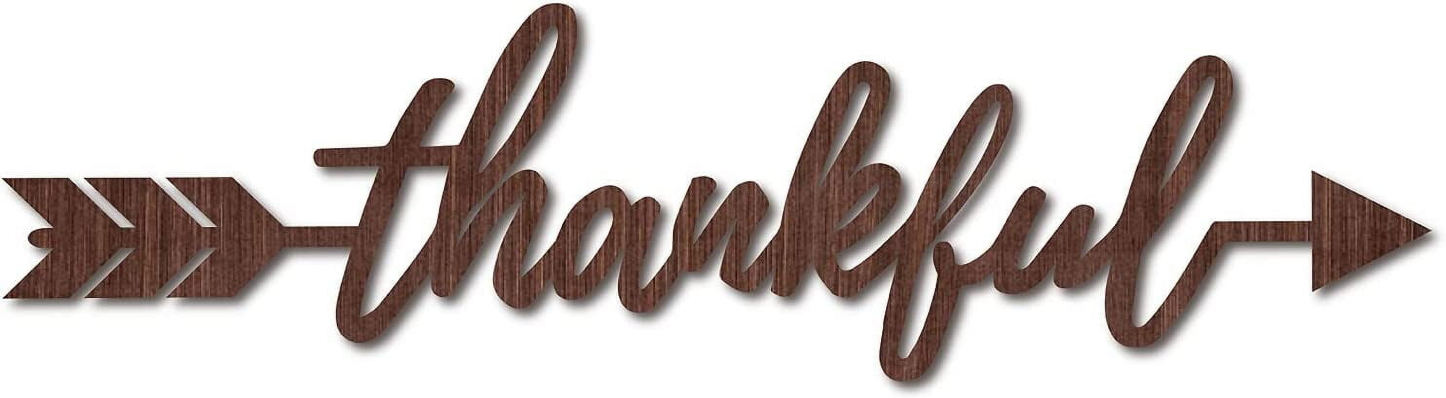 Thankful Arrow Wood Cutout Sign Wooden Wall Art Decor Wood Word ...