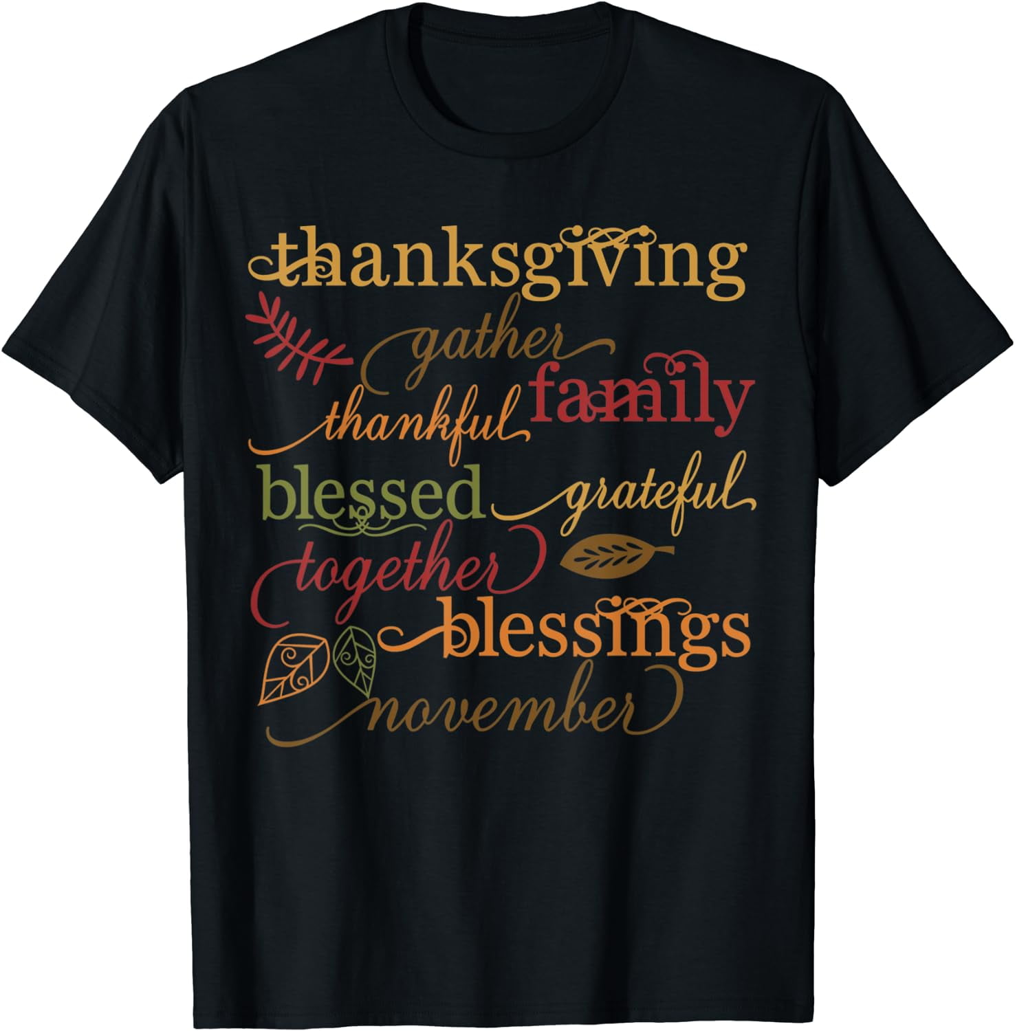Thankful Blessings Thanksgiving Family t-shirt - Walmart.com