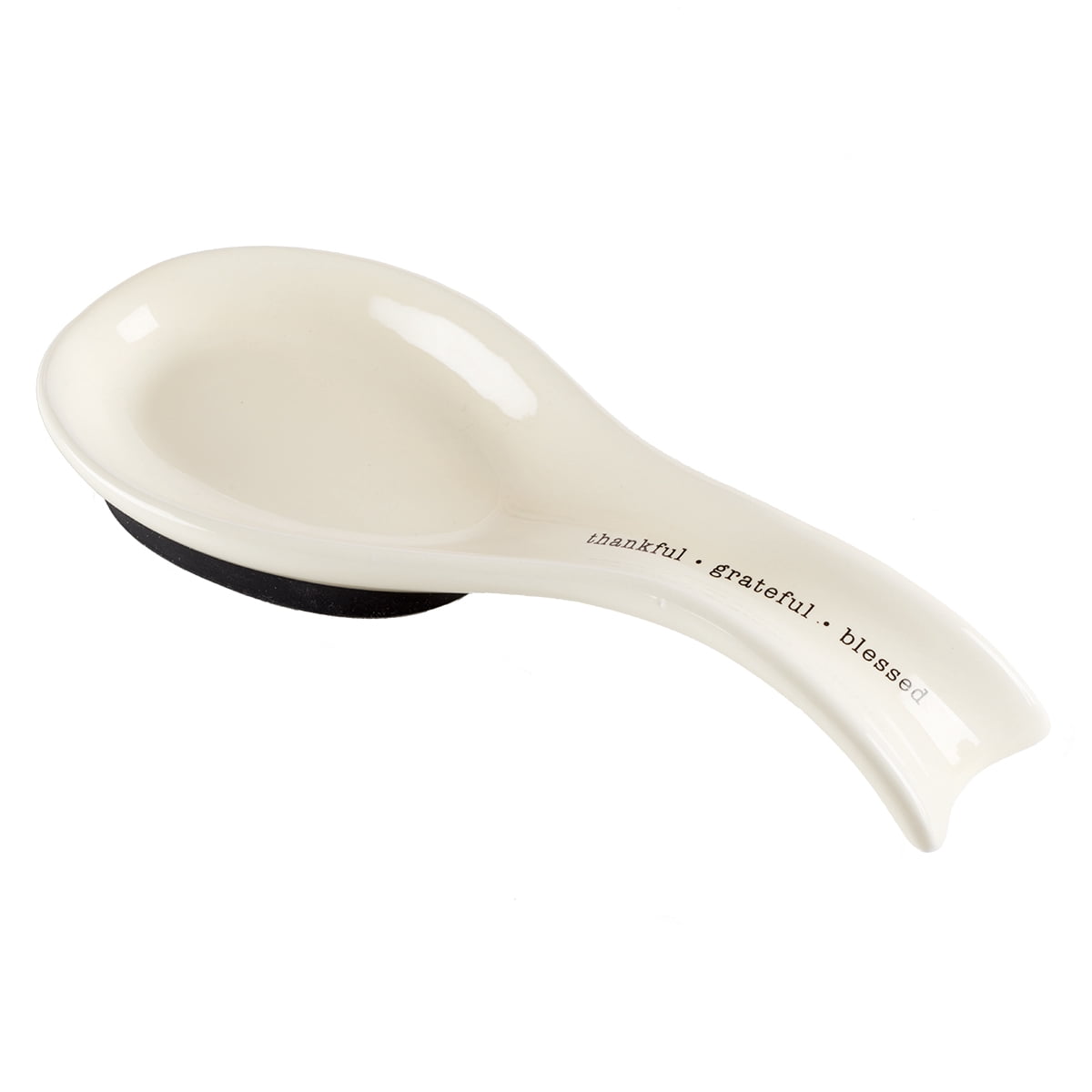 Thankful Grateful Blessed Inspirational Ceramic Spoon Rest, Kitchen ...