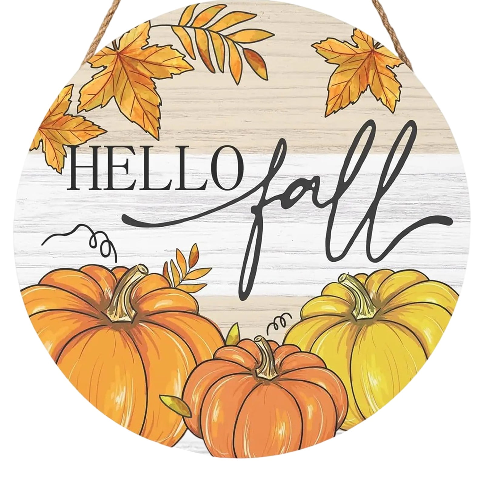 Thankful Grateful Blessed Round Wooden Hanging Sign for Thanksgiving ...