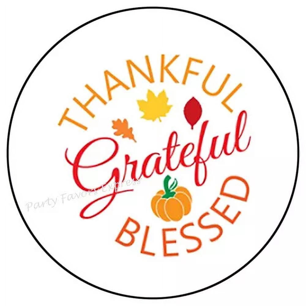 Thankful Grateful Blessed Sticker Party Favors Sticker Envelope Seals ...