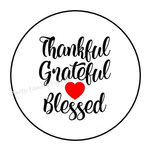 Thankful Grateful Blessed Stickers Party Favors Phone Decal Water ...