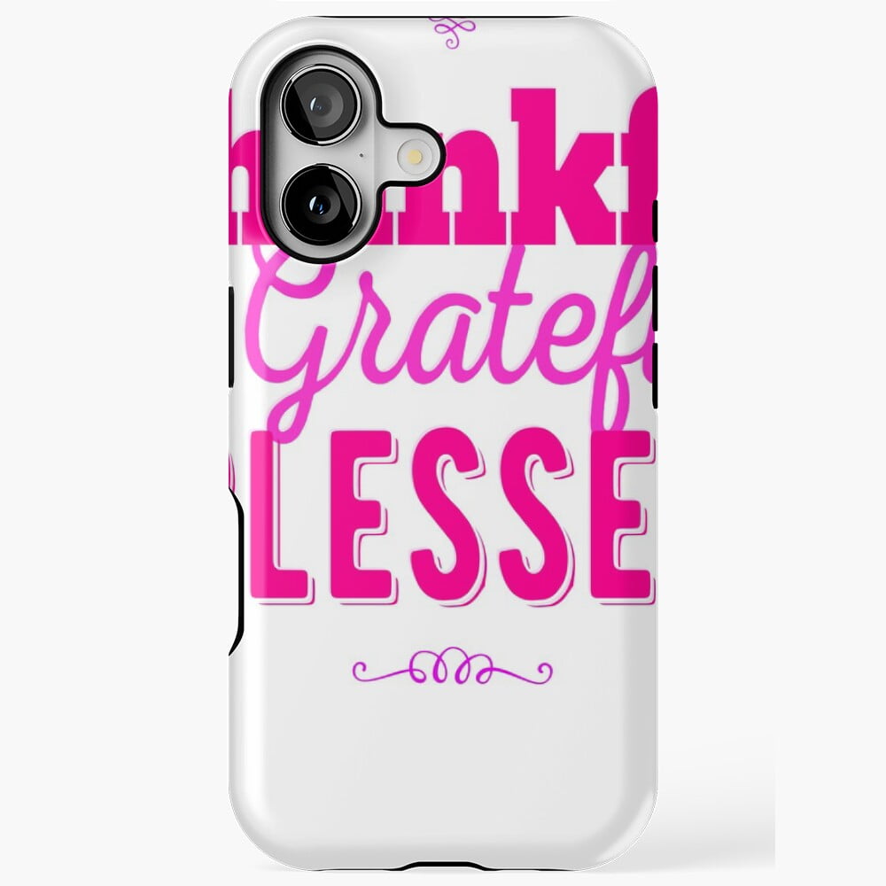 Thankful Grateful Blessed Trendy Thanksgiving Case for iPhone 11-17 Pro ...