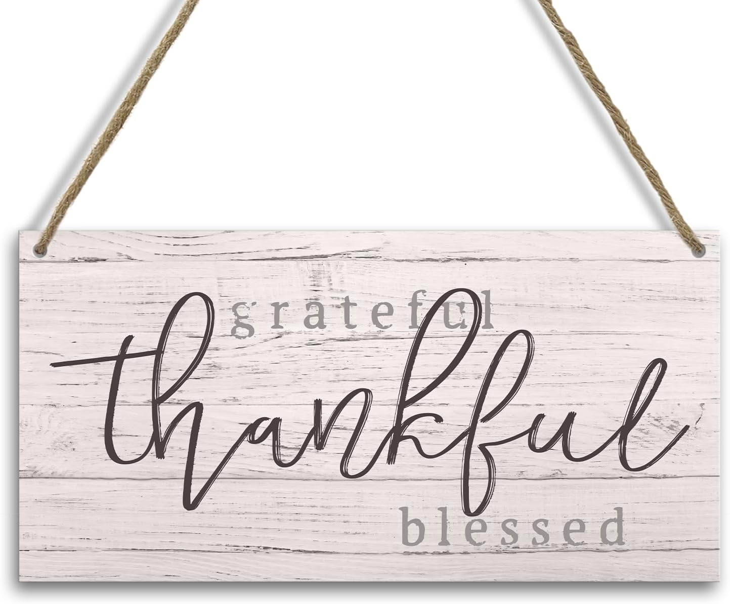 Thankful Grateful Blessed Wall Decor, Blessed Signs For Home Decor Wood ...