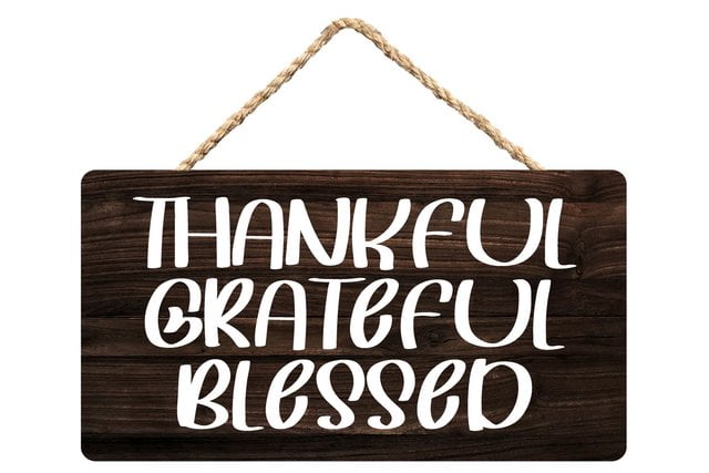 Thankful Grateful Blessed Wood Decor Sign Wall Art For Home Wall Decor ...