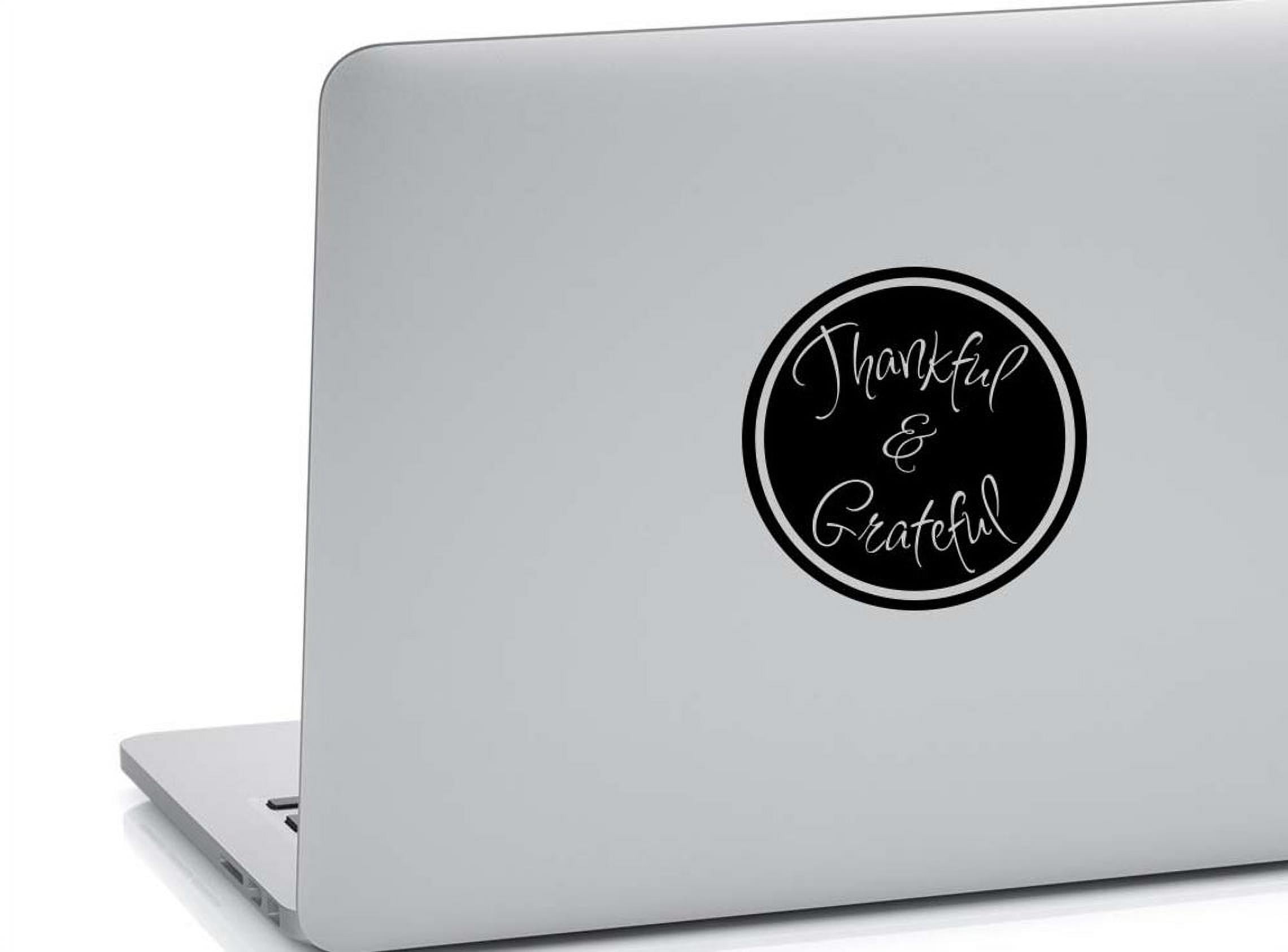 Thankful & Grateful Laptop Decal MATTE BLACK 5 x 5 (2 Decals Included ...