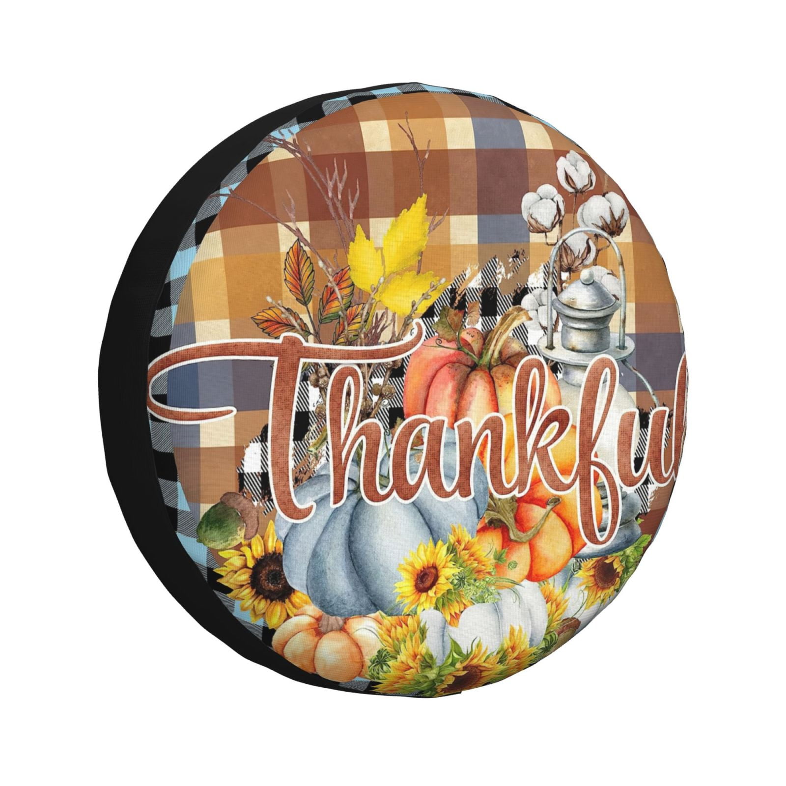 Thankful Pumpkin Tire Cover 16" Wheel Protectors Tyre Covers ...