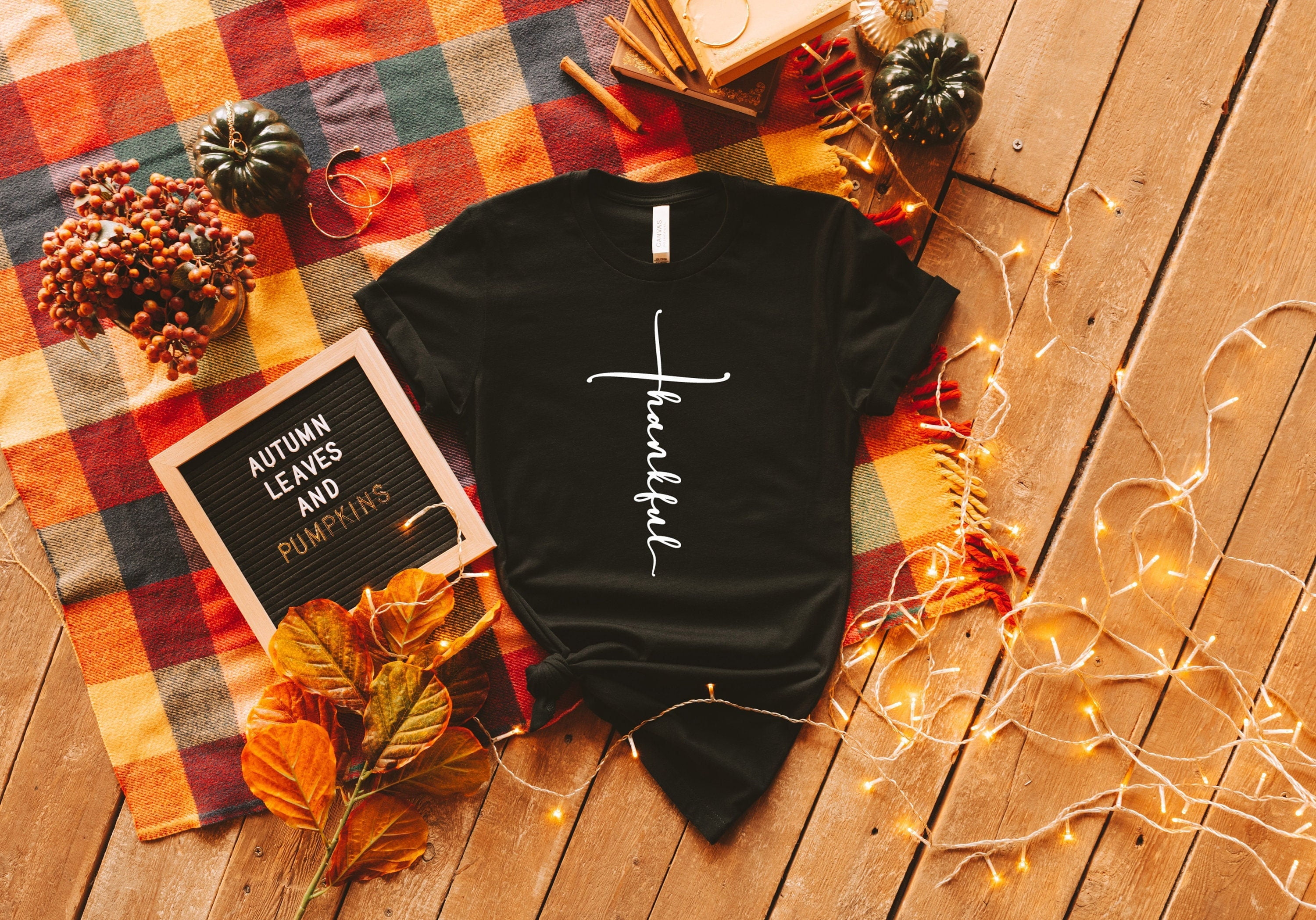 Thankful Shirt Thankful Vertical Shirt Happy Thanksgiving Shirt ...