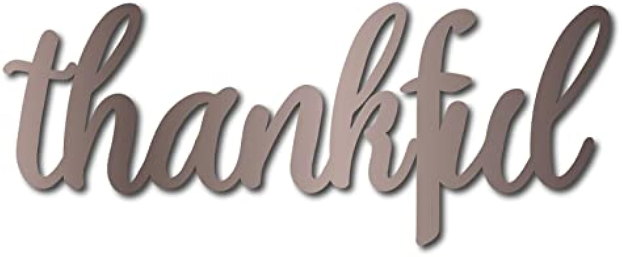 Thankful Sign Wood Wall Decor Art Cutout Letter Word Laser Cut ...