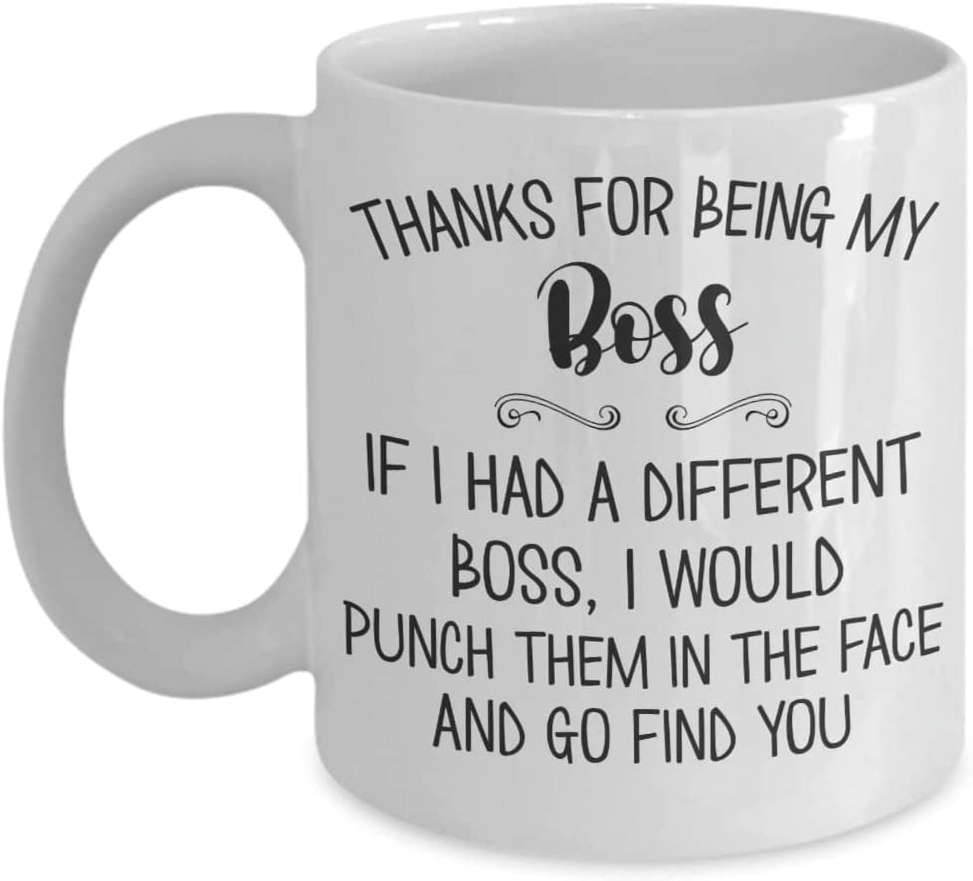 Thanks for Being My Boss Mug Funny Appreciation Thank You Christmas ...