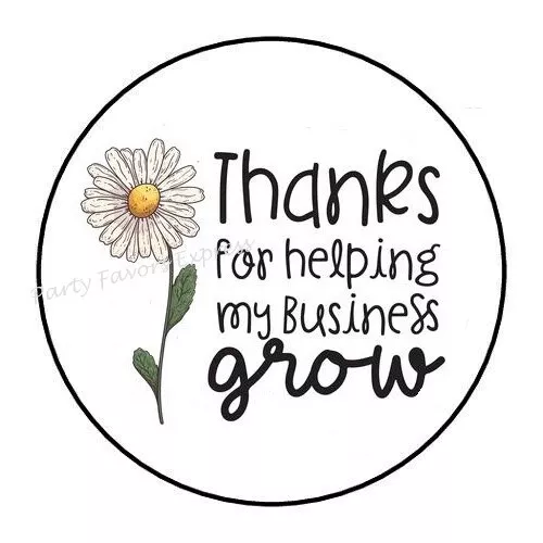 Thanks For Helping My Business Grow Sticker Envelope Seals Labels ...