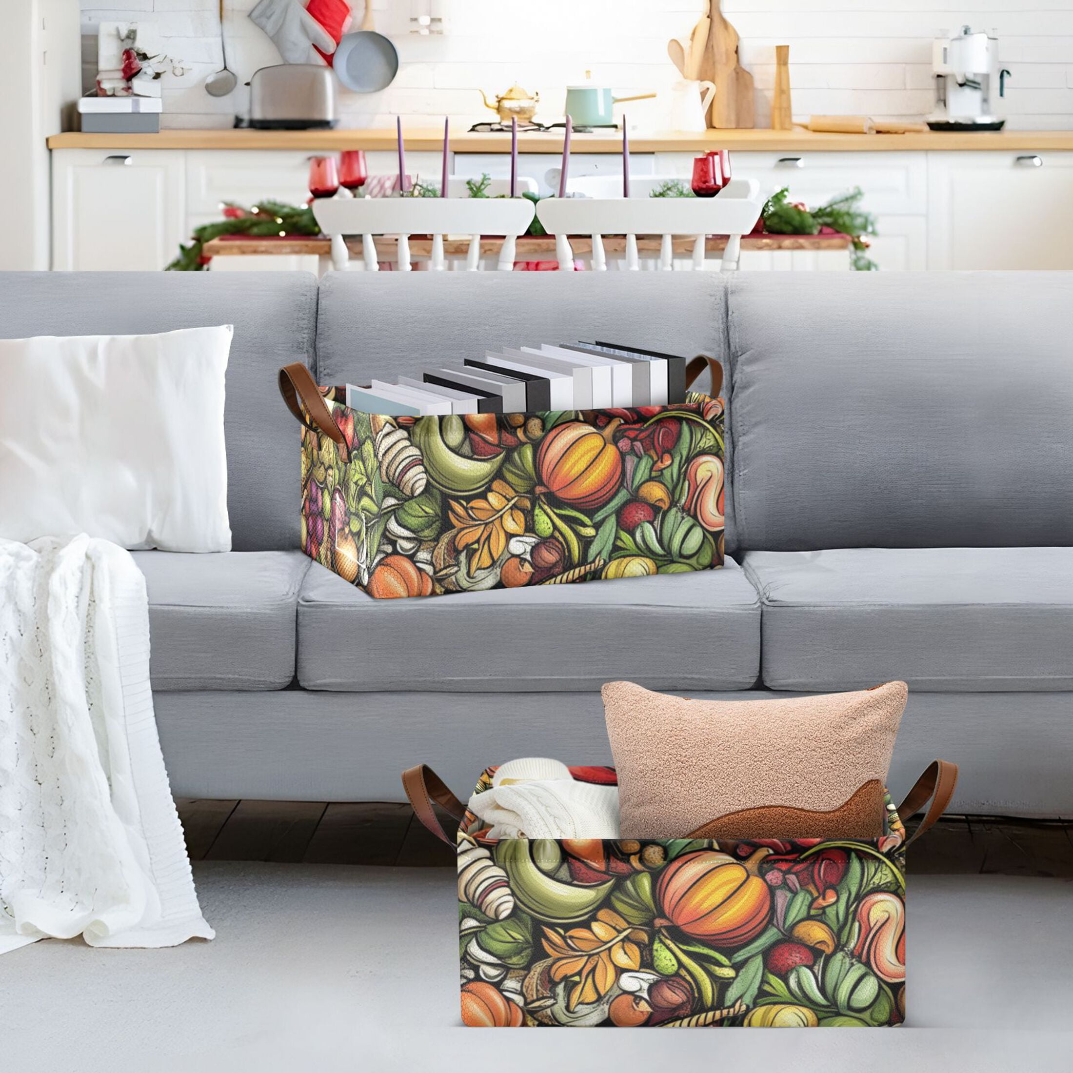 Thanks Giving Many Vegetable Storage Bins with Handles Foldable Storage ...