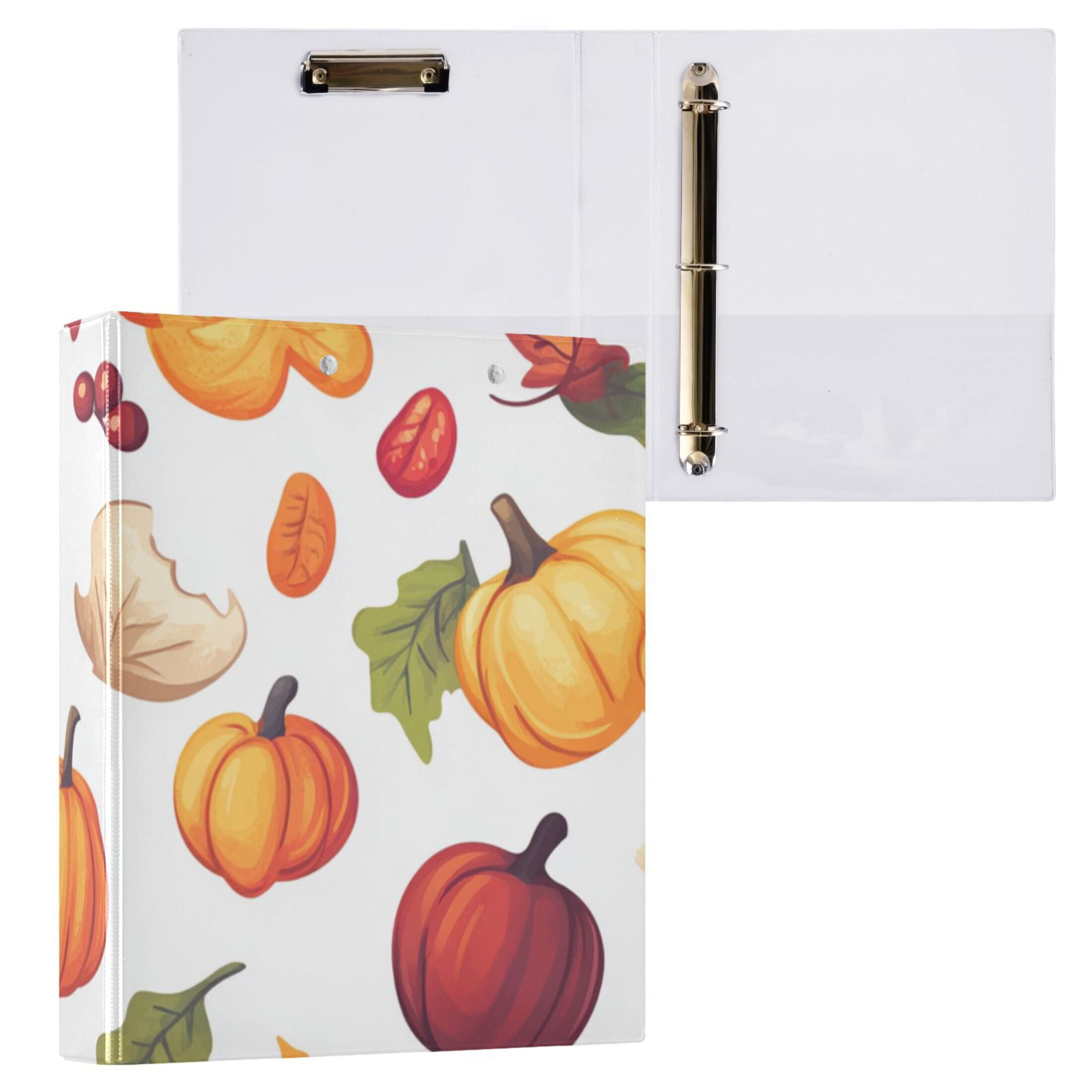 Thanks Giving and Vegetable 3 Ring Binders 1.5 inch Hardcover File ...