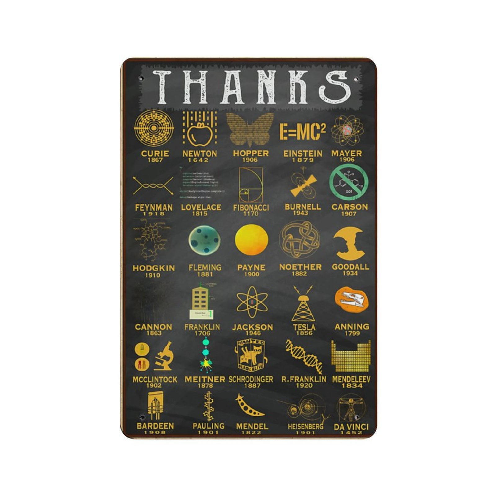 Thanks Science tin sign, Women in Science tin sign, Science tin sign ...