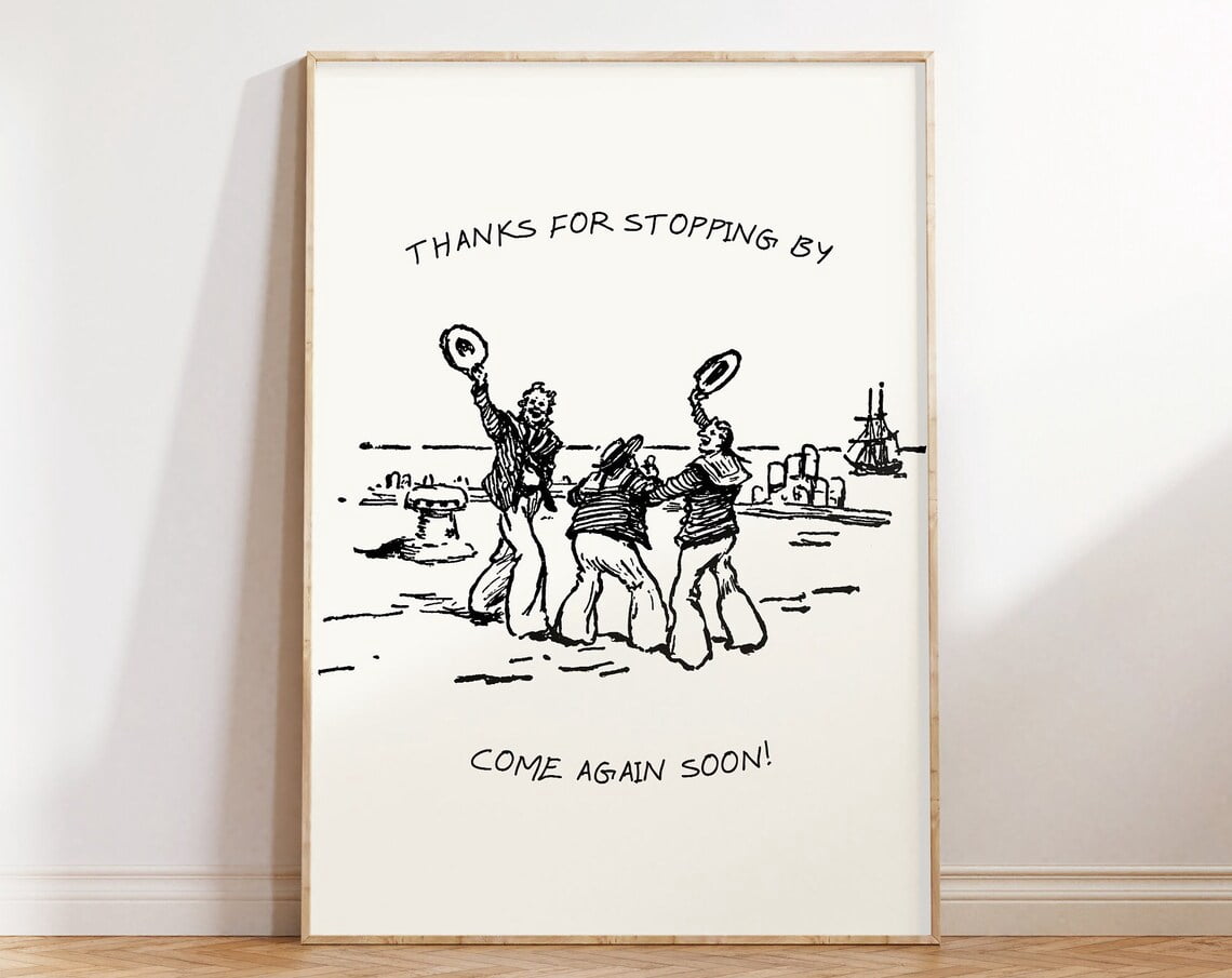 Thanks For Stopping By Print, Hospitality Print, Thanks For Coming ...