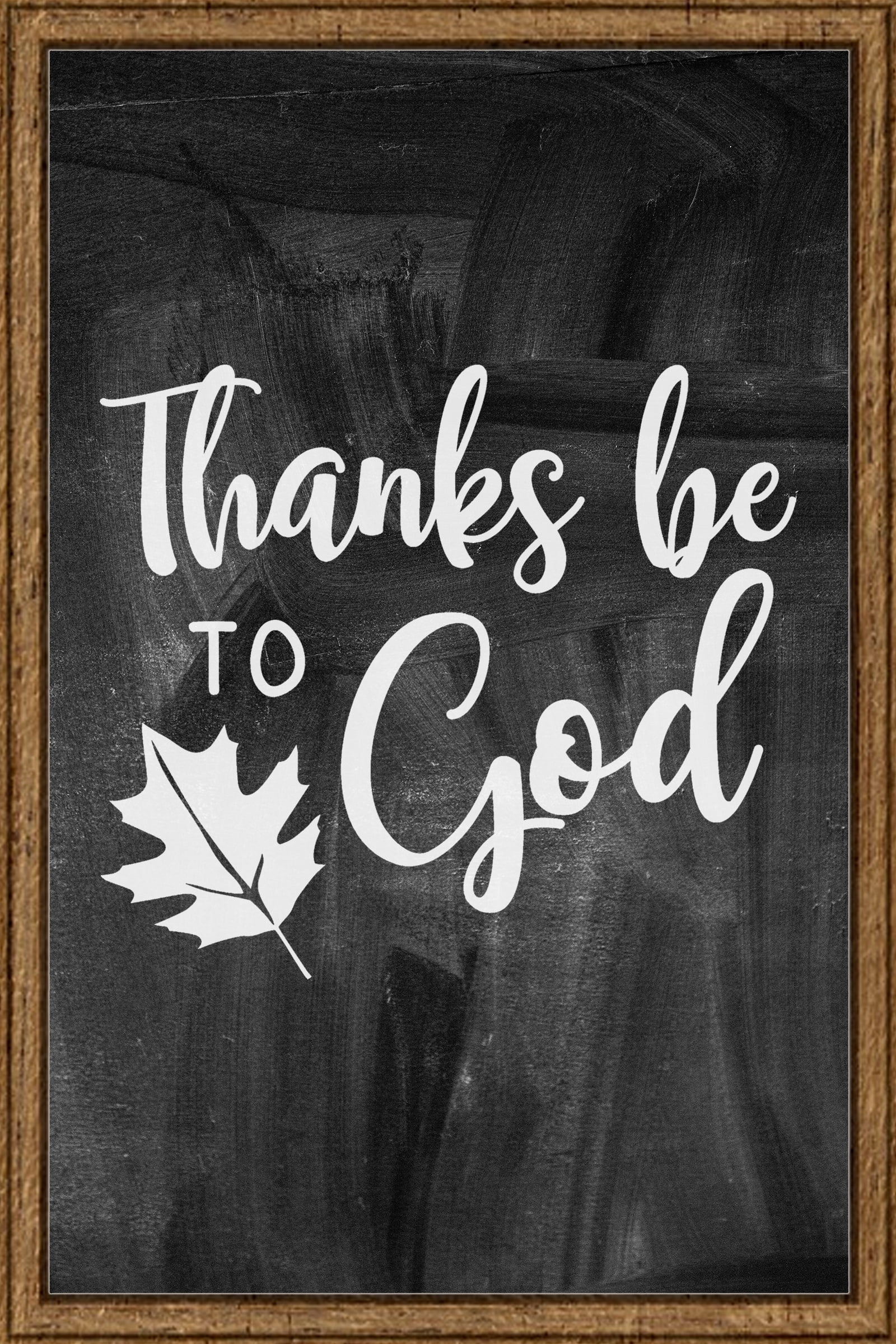 Thanks be to God leaf cursive love faith religious bible praise Tin ...