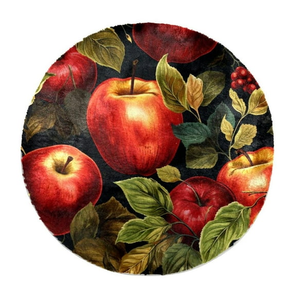 Area Rug 36in, Sunflower Fall Eucalyptus Leaves Seamless Floor Carpet ...