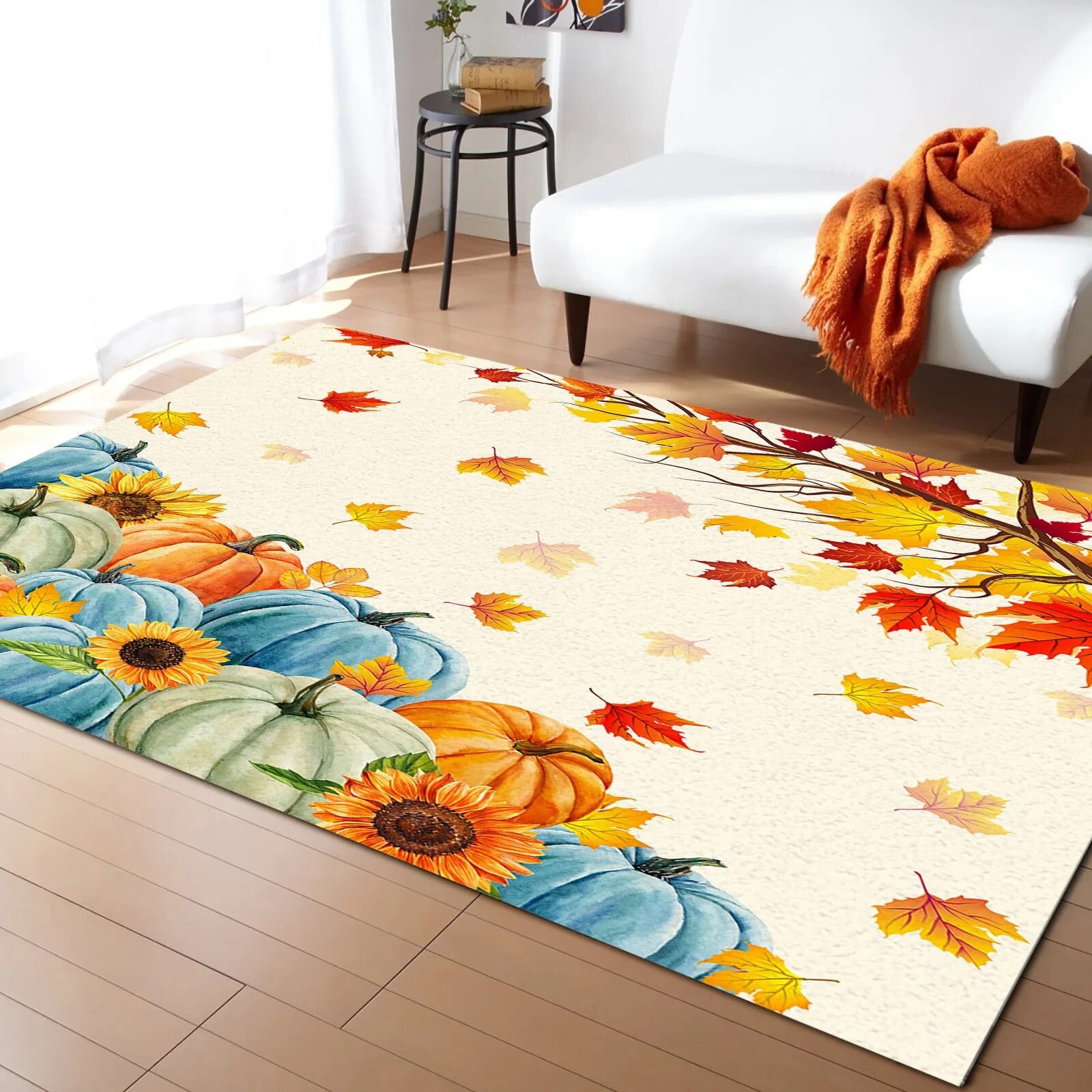 Thanksgiving Autumn Fallen Maple Leaves Living Room Floor Mat Study ...
