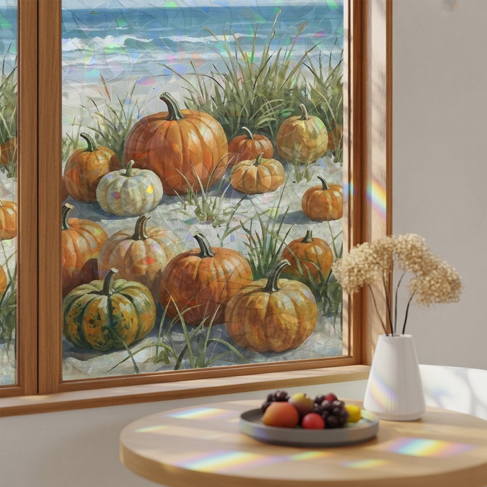 Thanksgiving Autumn Pumpkins Window Privacy Film,Heat Control Sun ...