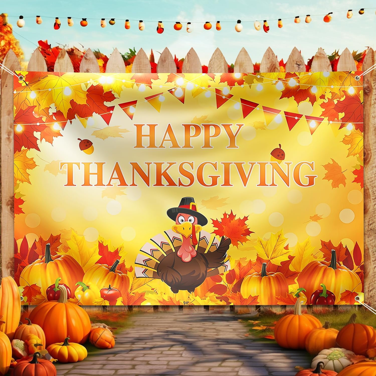Thanksgiving Backdrop Thanksgiving Party Decorations Happy Fall Party ...