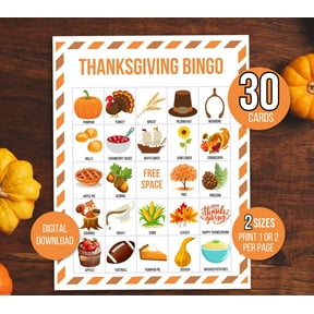 Big Dot of Happiness Fall Friends Thanksgiving - Bingo Cards and ...