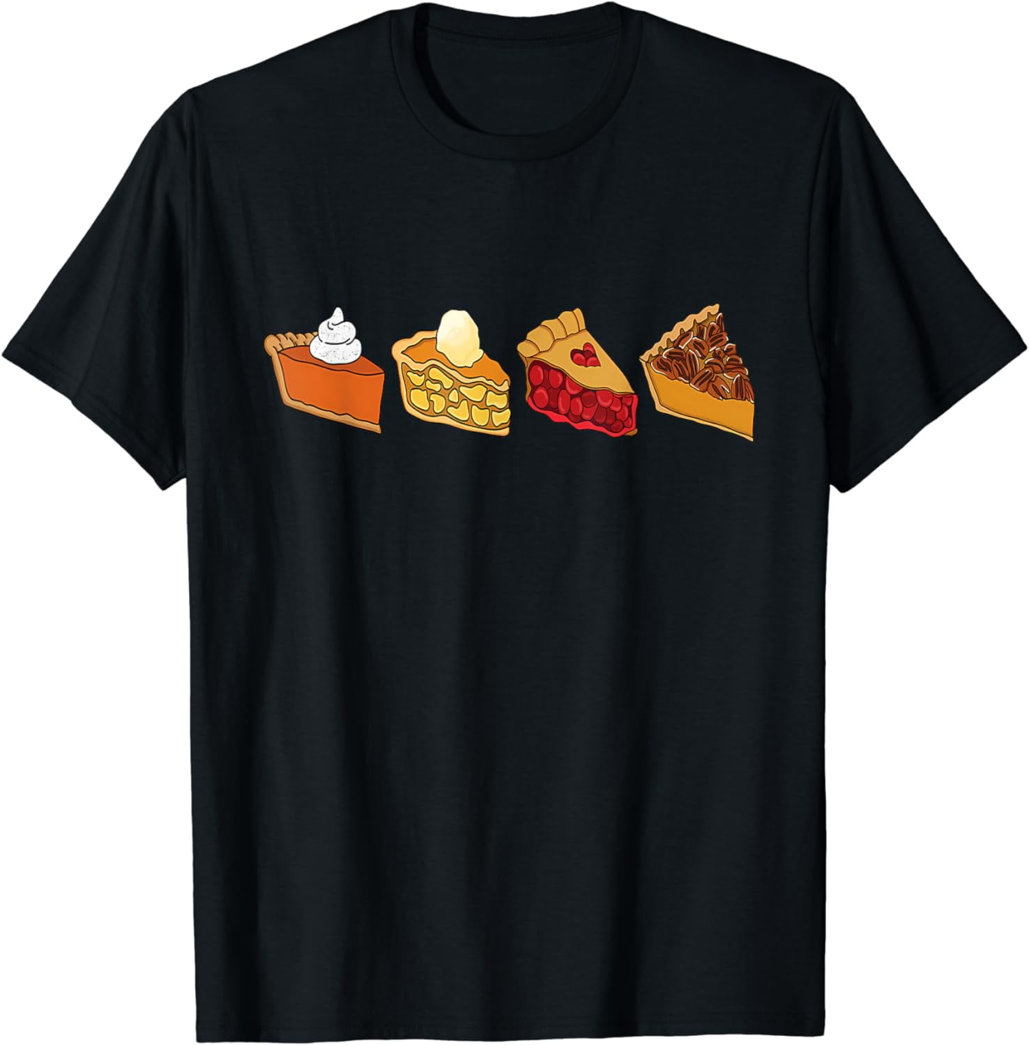 Thanksgiving Cherry Pie Pecan Pie Apple Pie Pumpkin Pie T-Shirt ...