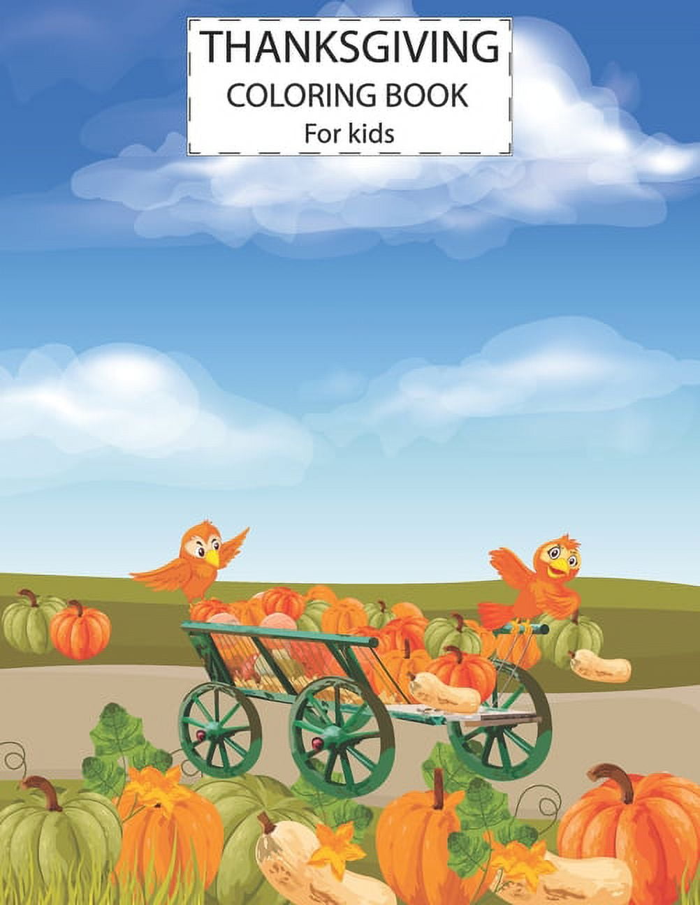 Thanksgiving Coloring Book For Kids: Cute Animals Activity Coloring ...