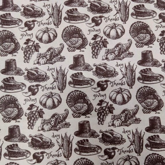 Thanksgiving Cotton Fabric - Walmart.com