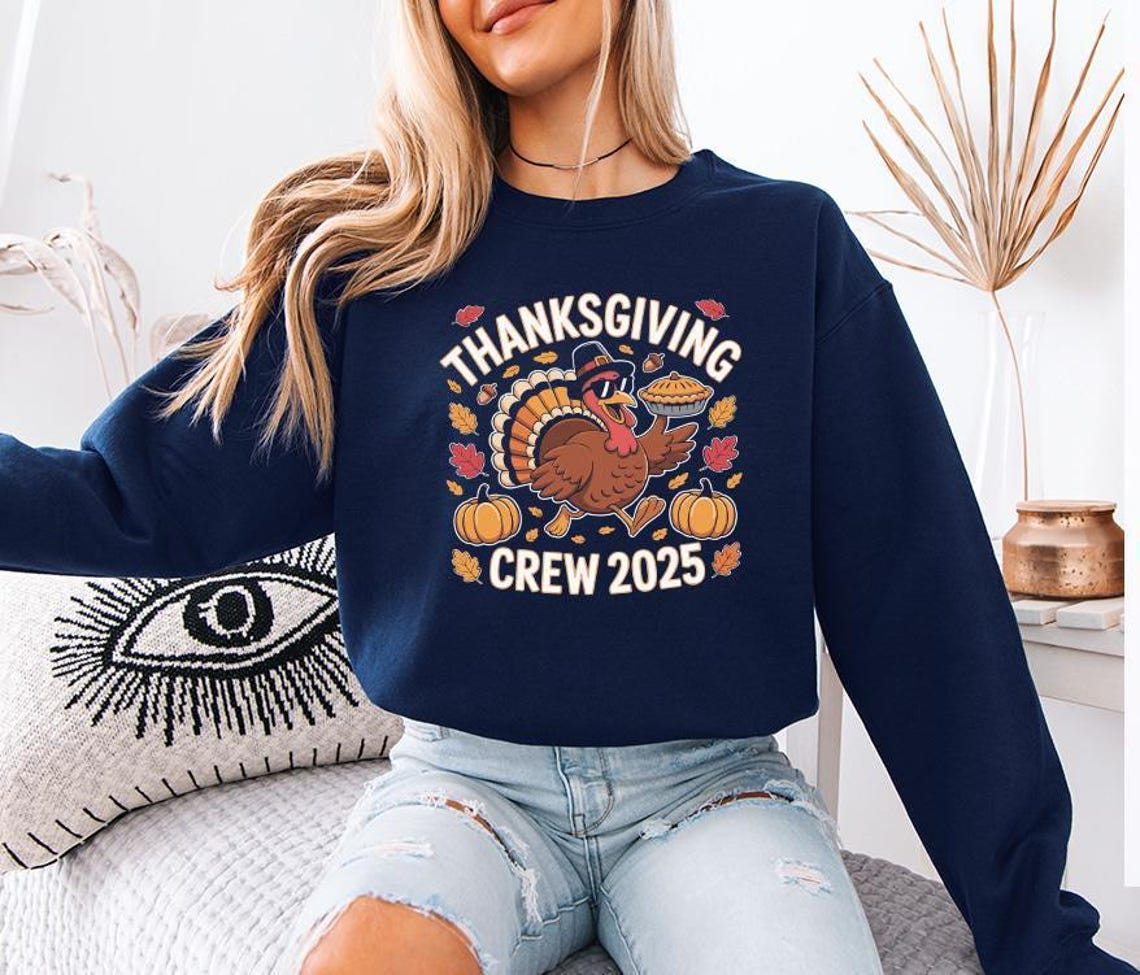 Thanksgiving Crew 2025 Shirt, Feast Mode Activated Fall Family Turkey ...