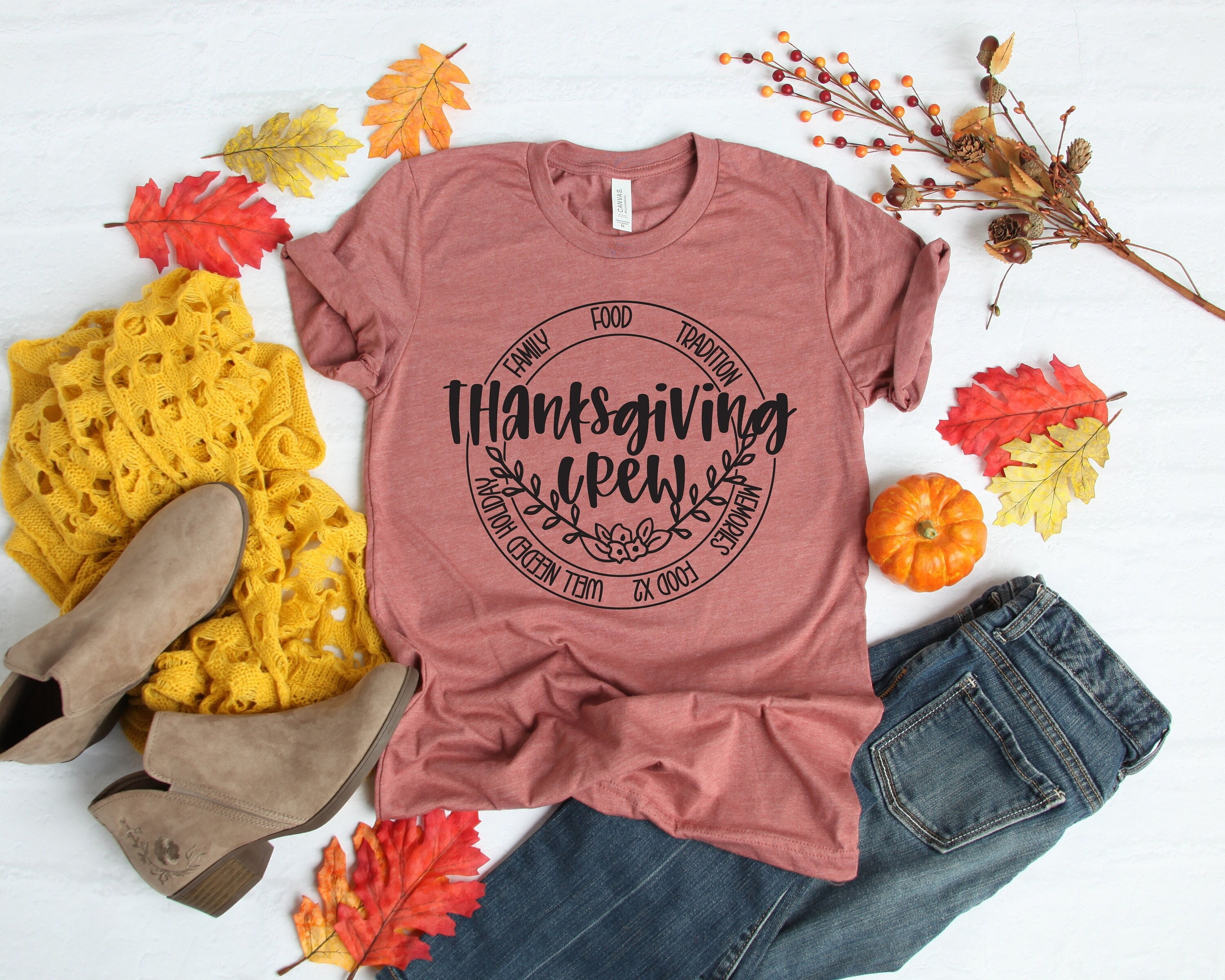 Thanksgiving Crew Shirt, Family Matching Shirt, Family Thanksgiving ...
