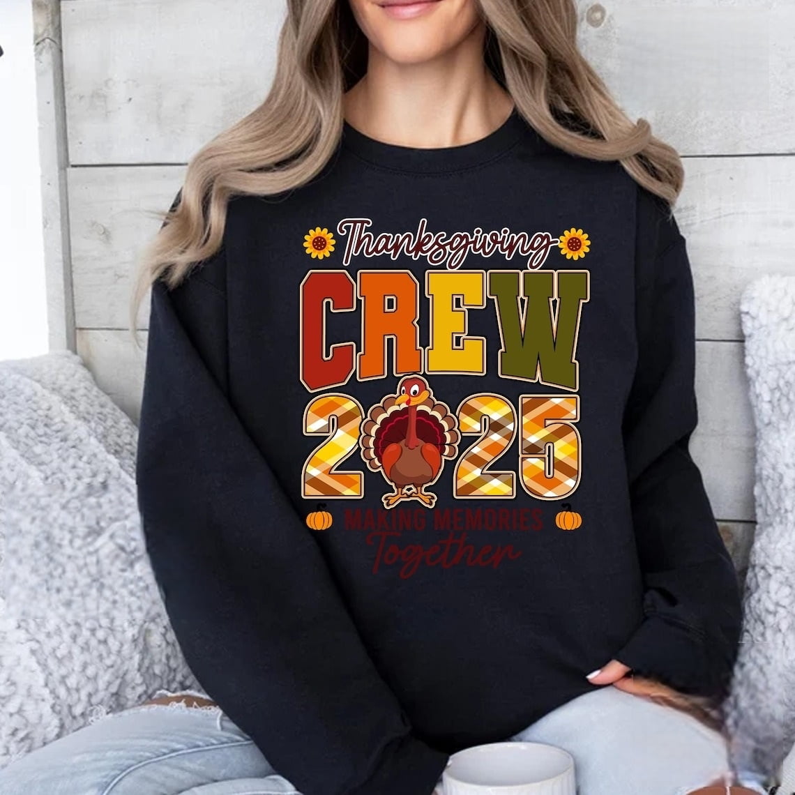 Thanksgiving Crew Sweatshirt 2025 – Family Matching Fall Sweaters, Cozy ...