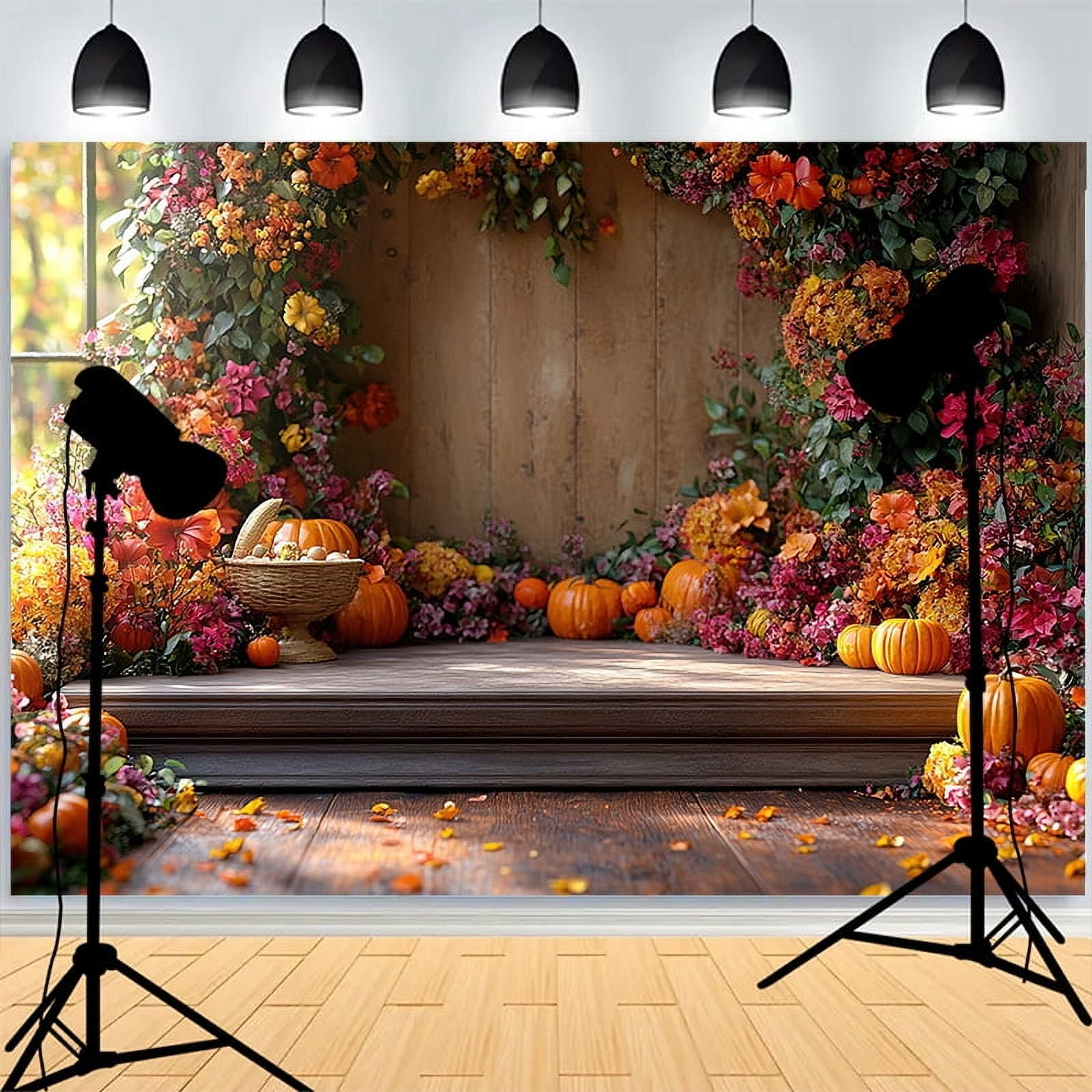 Thanksgiving Day 3d Podium Haunted Background Glowing Steps Spooky ...