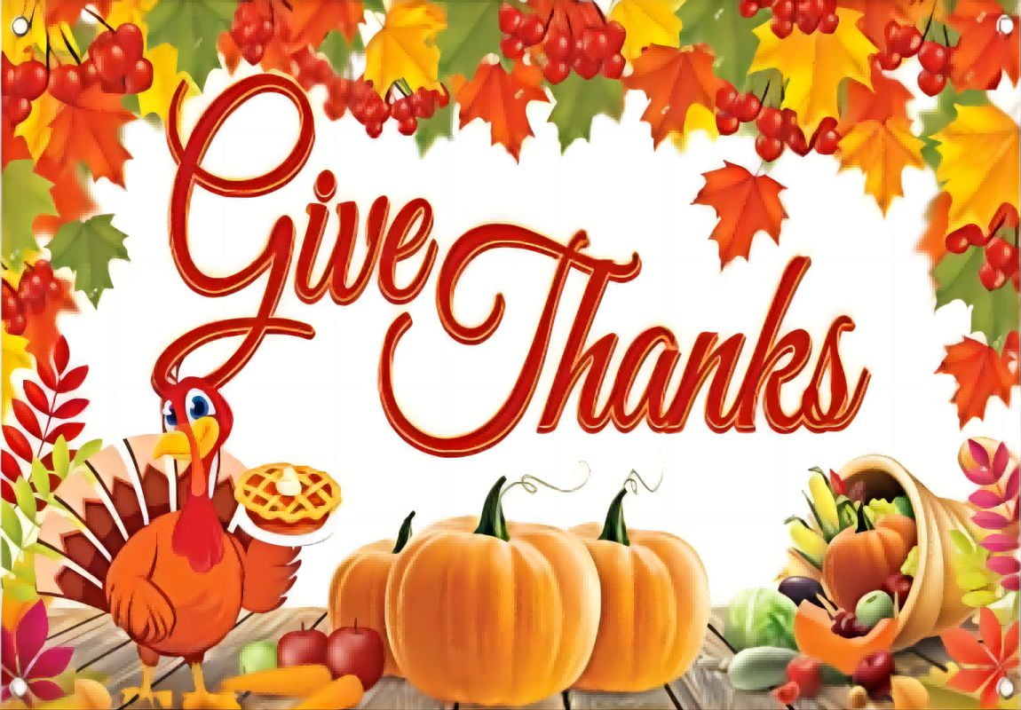 Thanksgiving Day Backdrop Autumn Pumpkin Party rations Harvest Turkey ...