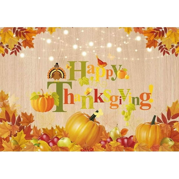 Thanksgiving Day Backdrop Autumn Pumpkin Party rations Harvest Turkey ...