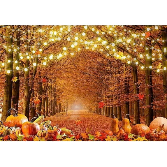 Thanksgiving Day Backdrop Autumn Pumpkin Party rations Harvest Turkey ...