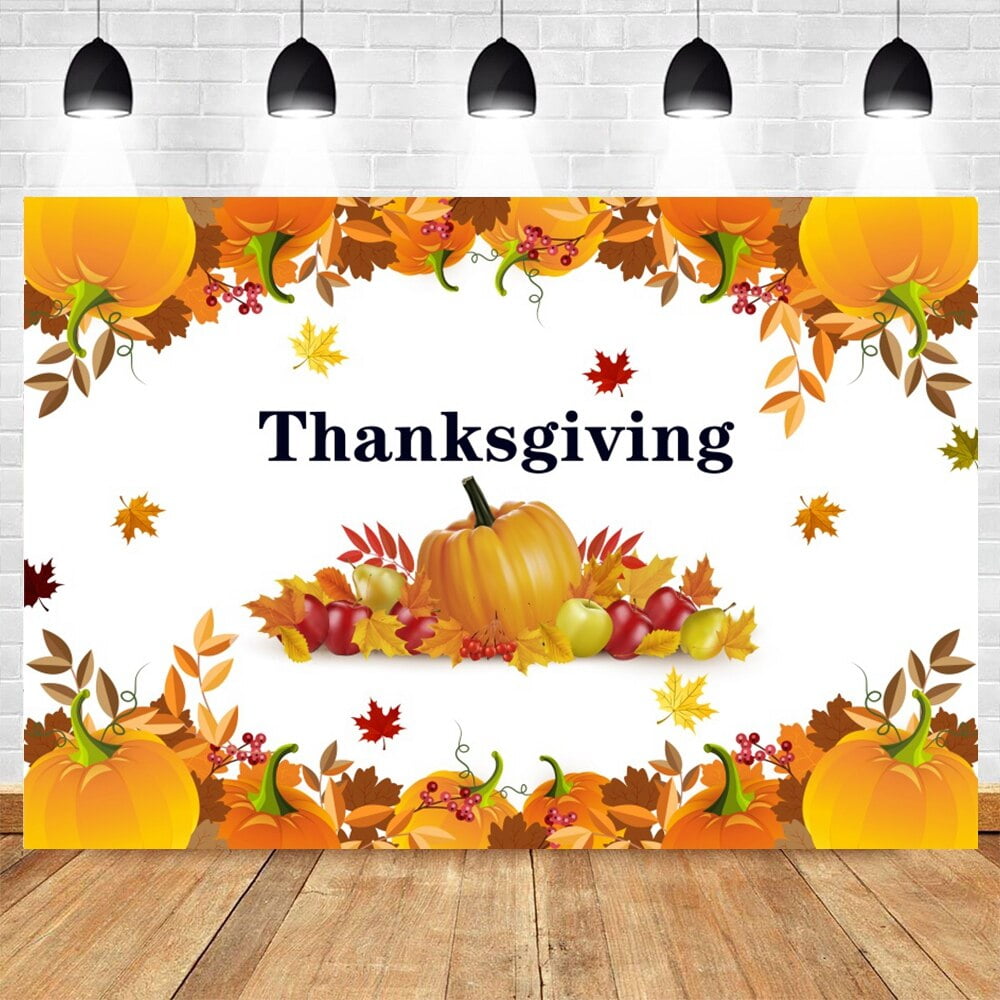 Thanksgiving Day Backdrop Theme Party Decoration Fruits Turkey Dining ...
