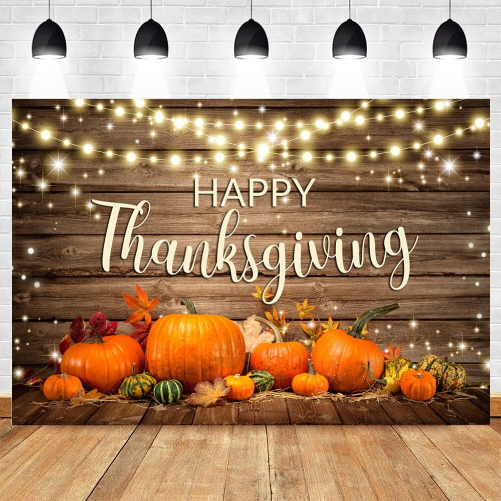 Thanksgiving Day Backdrop Theme Party Decoration Fruits Turkey Dining ...