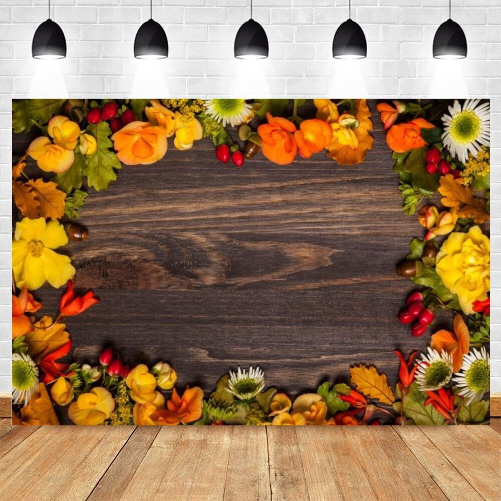 Thanksgiving Day Backdrop Theme Party Decoration Fruits Turkey Dining ...