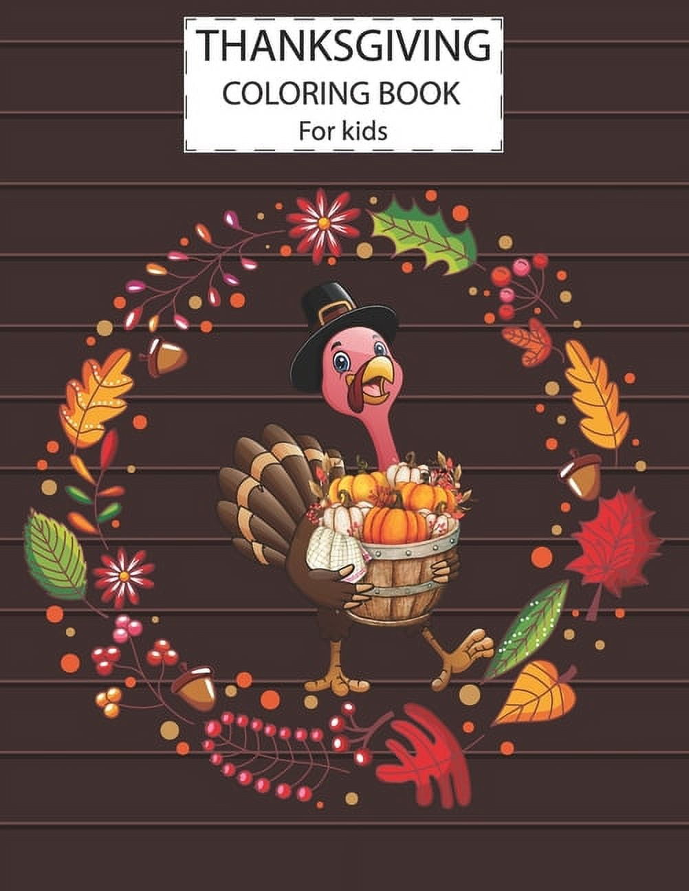 Thanksgiving Day Coloring Book For Kids: A Fun Cute Animals Activity ...