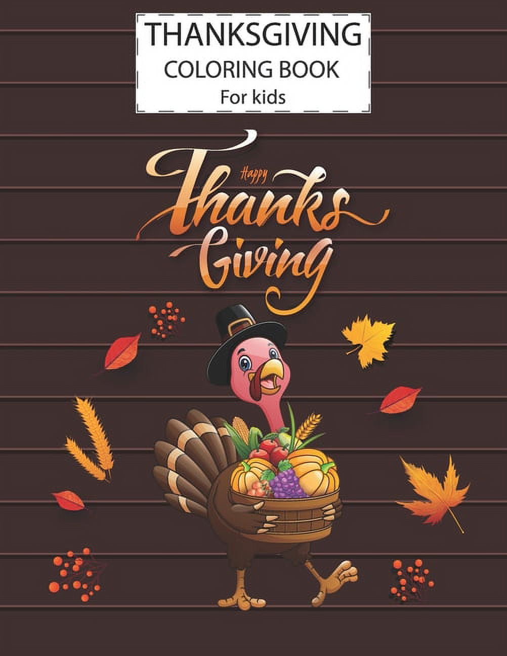 Thanksgiving Day Coloring Book For Kids, A Fun Cute Animals Activity ...