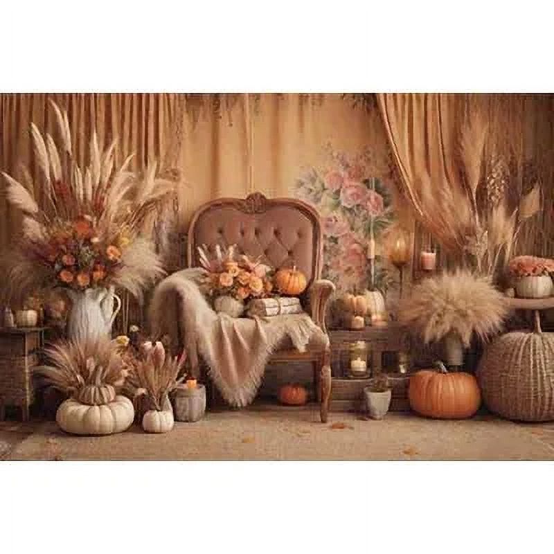 Thanksgiving Day Photography Backdrop Thatch Autumn Bohomian Photocall ...