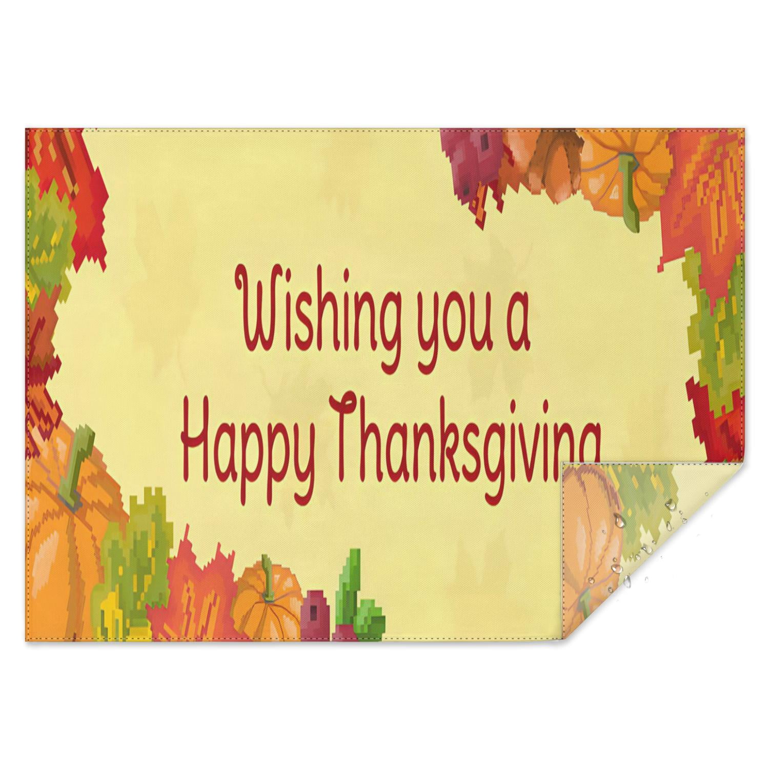Thanksgiving Day Tablecloth Waterproof Spillproof Tablecolths Table ...