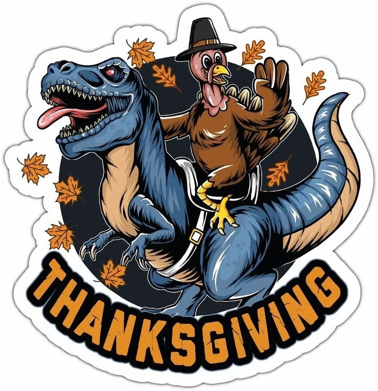 Thanksgiving Day Turkey T-Rex Dinosaur Car Window Stickerphone Decal ...